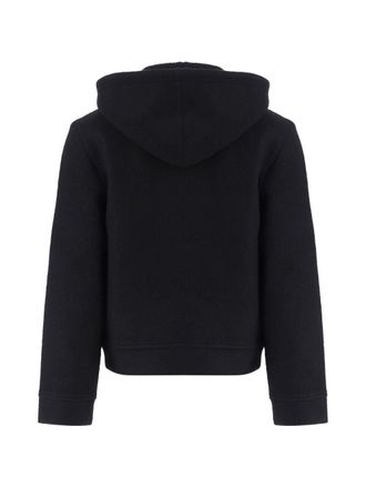 Emporio Armani Wool Blend Blouson Hoodie - Black