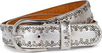 styleBREAKER Ceinture à clous avec petits clous de différentes couleurs, ceinture, raccourcissable, unisexe 03010071, couleur:Argent, taille:110cm