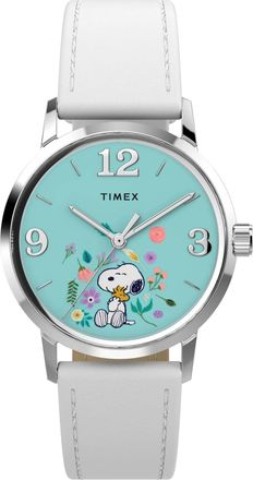 Timex Uhr - Quarz-Analoguhr Timex X Peanuts Marlin Flower - Gr. unisize - in Wei&szlig; - f&uuml;r Damen