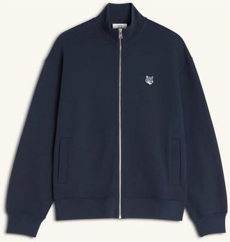 Maison Kitsun&eacute; Homme, Sweatshirts et sweats &agrave; capuche, Bleu, Taille: L Fox Head Zipped Comfort SweaT-shirt