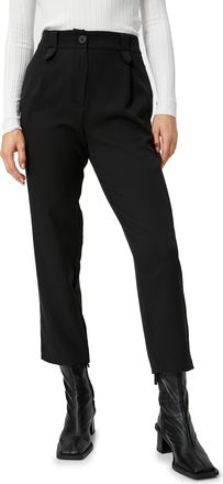 Koton Women Pleated Pocket Carrot Trousers