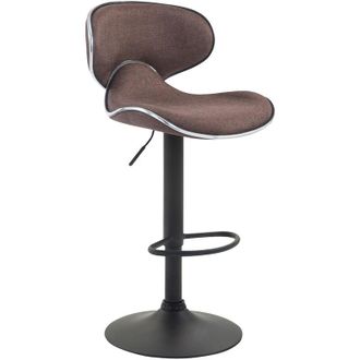 Clp Tabouret moderne avec cadre noir et si&egrave;ge de design en diff&eacute;rentes couleurs tissu colore : marron
