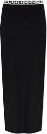 Versace Femme, Jupes, Noir, Taille: 36 FR Jupe avec Fente Arri&egrave;re
