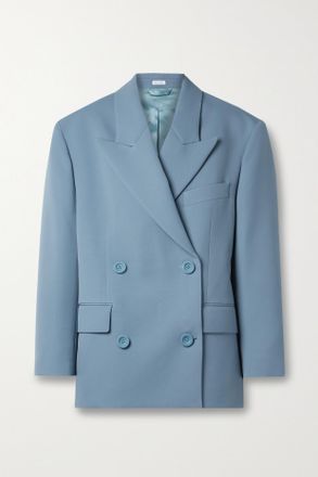 Acne Studios Blazer &Agrave; Double Boutonnage En Serge - Bleu