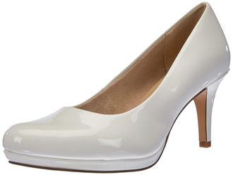 Tamaris Damen Pumps, White Patent 1 22444 29 123, 39 EU