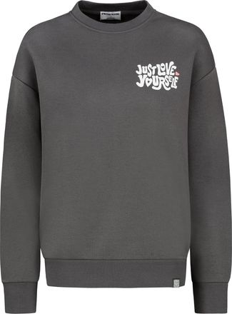 Fresh Made Damen-Sweatshirt mit Herzen-Backprint Dark-Grey XL