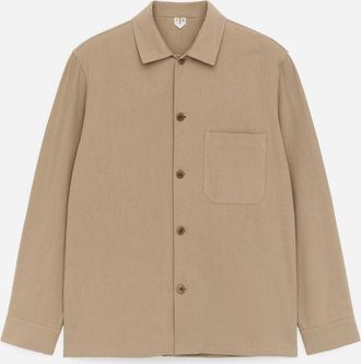 Arket Canvas-Overshirt Aus Einer Tencel-Mischung -Beige