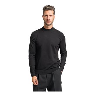 HUGO BOSS Schwarzer Rollkragenpullover - - Knitwear - Herren - Schwarzk - XL