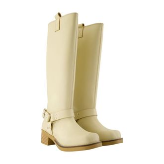 Sams&oslash;e & Sams&oslash;e Womens Boot Ivory Calfskin