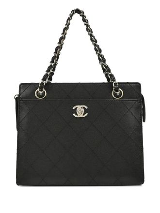 Chanel sac à main en cuir (1998) - Noir