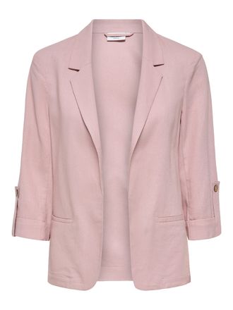 Only Kurzblazer ONLY ONLGOA 3/4 UNLINE LINEN BL BLAZER CC TLR, Damen, Gr. 36, burnished lila, Web, Obermaterial: 70% Viskose, 30% Leinen, unifarben, loose 