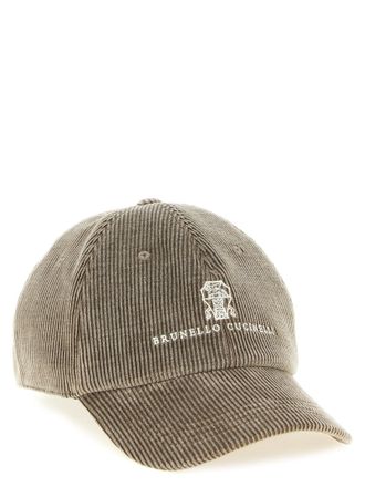 Brunello Cucinelli Cotton and Cashmere Corduroy Baseball Cap - Stone