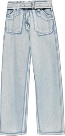 Acne Studios Femme, Jeans, Bleu, Taille: 42 FR Pantalon en denim avec ceinture