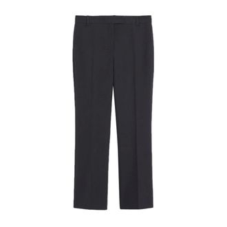 Max Mara Femme, Pantalons, Noir, Taille: 38 FR Pantalon &Eacute;vas&eacute; en M&eacute;lange de Coton Noir