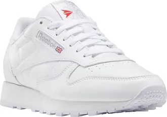 Reebok Unisex Classic Leather Sneaker,Ftwwht Ftwwht Pugry3,34.5 EU
