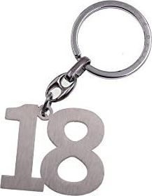 Generico Porte-cl&eacute;s en m&eacute;tal num&eacute;ro 18 bonbonni&egrave;re anniversaire dix-huiti&egrave;me