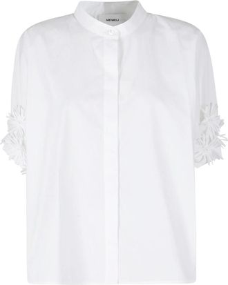 Meimeij Femme, Blouses et Chemises, Blanc, Taille: 38 FR Camicia