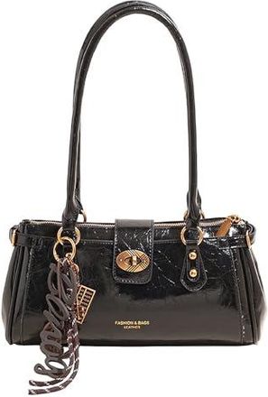 Generic Sac &agrave; bandouli&egrave;re vintage en polyur&eacute;thane pour femme avec fermeture &eacute;clair - Couleur unie - Poign&eacute;e sup&eacute;rieure - Pour d&icirc;ner, danse, cocktail, f&ecirc;te, us