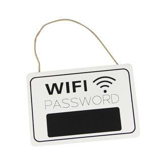 Pretyzoom Wifi Passwort T&uuml;r Zeichen Handgemachte Holz Plaque H&auml;ngen Tag Retro Stil f&uuml;r Home
