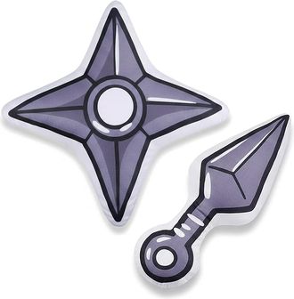 Coolchange Ninja Kissen Set in Shuriken & Kunai Form | Anime Dekokissen | 2 STK. | 58x58cm