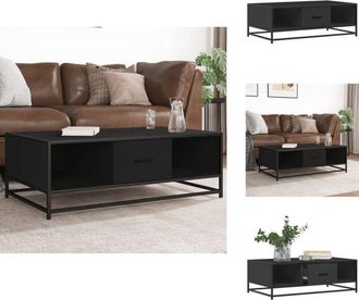 vidaXL Couchtisch Schwarz 100x57x35 cm Holzwerkstoff und Metall - Couchtisch - Couchtische - Couchtisch Niedrig - Tisch