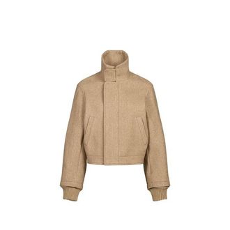 Victoria Beckham Veste courte en laine m&eacute;lang&eacute;e