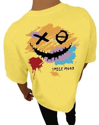 Generic T-shirts tendance &agrave; manches courtes pour hommes - Hauts dentra&icirc;nement amples - T-shirts mignons d&eacute;contract&eacute;s - T-shirts occidentaux 2025 - T-shirt de 