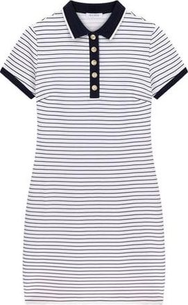 Guess Robe courte ray&eacute;e &agrave; col polo contrastant