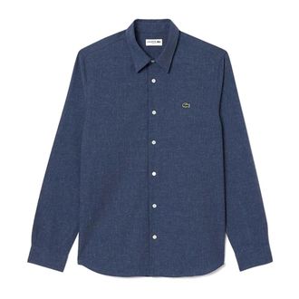 Lacoste Camicia in Chambray aus Baumwolle - - Shirts - Herren - Blau - 2XL