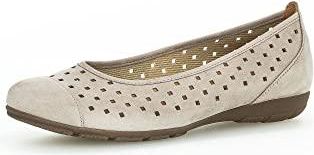 Gabor Femme Ballerines, Dame Ballerines Classiques,Ballerines,Chaussures dété,Classique,élégant,Beige (Leinen),42 EU / 8 UK