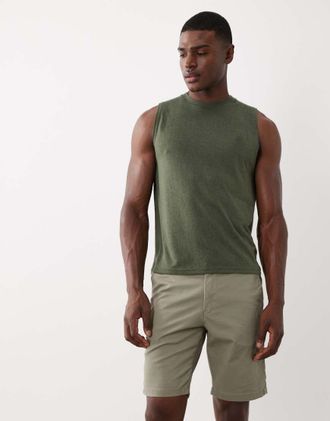 Selected Chino-Shorts in Khaki-Grau