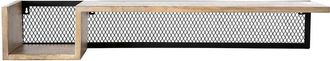 Miliboo Miliboo - tag&egrave;re murale industrielle en bois manguier massif et m&eacute;tal noir L90 cm rack