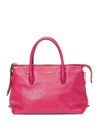 Miu Miu sac &agrave; main &agrave; fermeture zipp&eacute;e - Rose