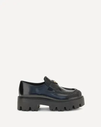Prada Brushed leather Loafers Female 38.5
