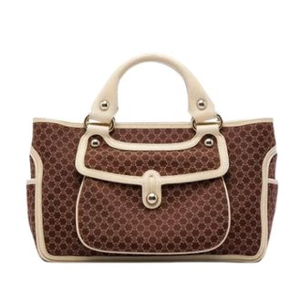 Celine Sac &agrave; main vintage en toile Pre-owned - Femme - Pre-owned - Brun - Taille: ONE Size
