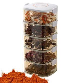 Generic Gew&uuml;rzaufbewahrung - Set mit transparenten Gew&uuml;rzbeh&auml;ltern, luftdichte Gew&uuml;rzdosen mit Deckel | K&uuml;chenorganizer f&uuml;r Zucker, Salz, Kardamom, Pfeffer, H