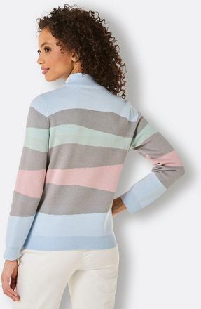 Cr&eacute;ation L Strickpullover Baumwoll-Pullover Langarm Feinstrick, Jacquard