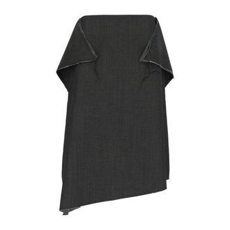 Niccol&ograve; Pasqualetti Niccol&ograve; Pasqualetti, Femme, Jupes, Gris, Taille: 40 FR Collage Midi Skirt