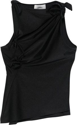 Coperni Femme, Blouses et Chemises, Noir, Taille: 36 FR Haut Asym&eacute;trique Fleur