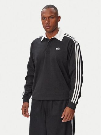 adidas Poloshirt 3-Stripes Rugby Longsleeve Polo KE3576 Schwarz Regular Fit