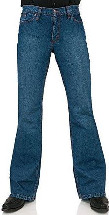 Comycom Comycom Pantalon évasé Bootcut Star Paradise - Pour homme - Bleu - Style rétro - Avec coupe bootcut, bleu, 34W x 36L