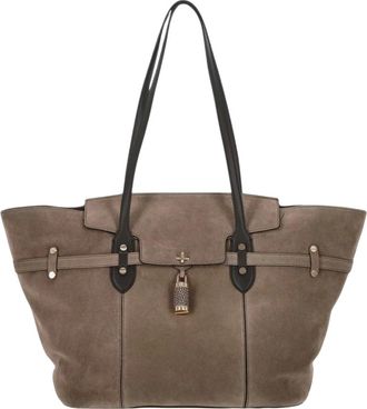 Borbonese Borsa Shopping L - Femme - Sacs - Gris - Taille: ONE Size