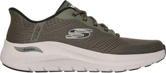 Skechers Arch Fit 2.0 Sneaker f&uuml;r Herren, Zum Reinschl&uuml;pfen (Oliv)