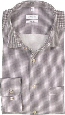 Seidensticker Seidensticker Herren Hemd braun Baumwolle