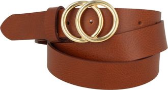 MGM Damen Circles Gürtel, Cognac-Gold, 85