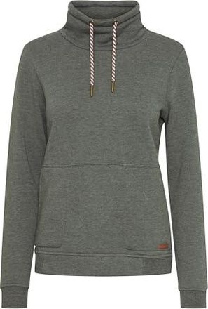 Oxmo OXVimpa Sweat-shirt &agrave; col tube pour femme, Climbing Ivy Melange (1903071), M