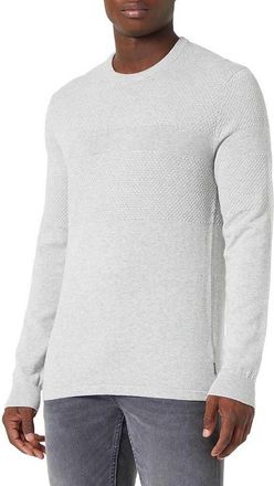 Only & Sons Herren Onskarlson Reg 12 Struc Block Knit, Light Grey Melange, S