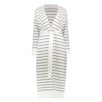 Fabiana Filippi Femme, Pulls, Blanc, Taille: 36 FR Long Cotton Cardigan
