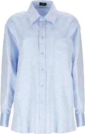 Etro Femme, Blouses et Chemises, Bleu, Taille: 34 FR Linen Cotton Shirt