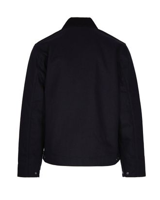 Carhartt Work in Progress Mens Jacket Detroit Black Canvas Cotton Dearborn